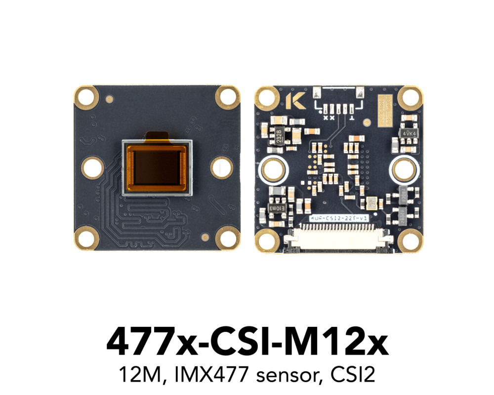 Kurokesu 477-CSI M12 12M MIPI Camera Board, IMX477 for Pi/Jetson